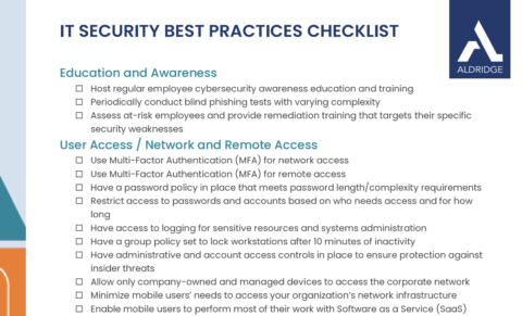 IT Security Checklist: Keep Your Business on Track | Aldridge