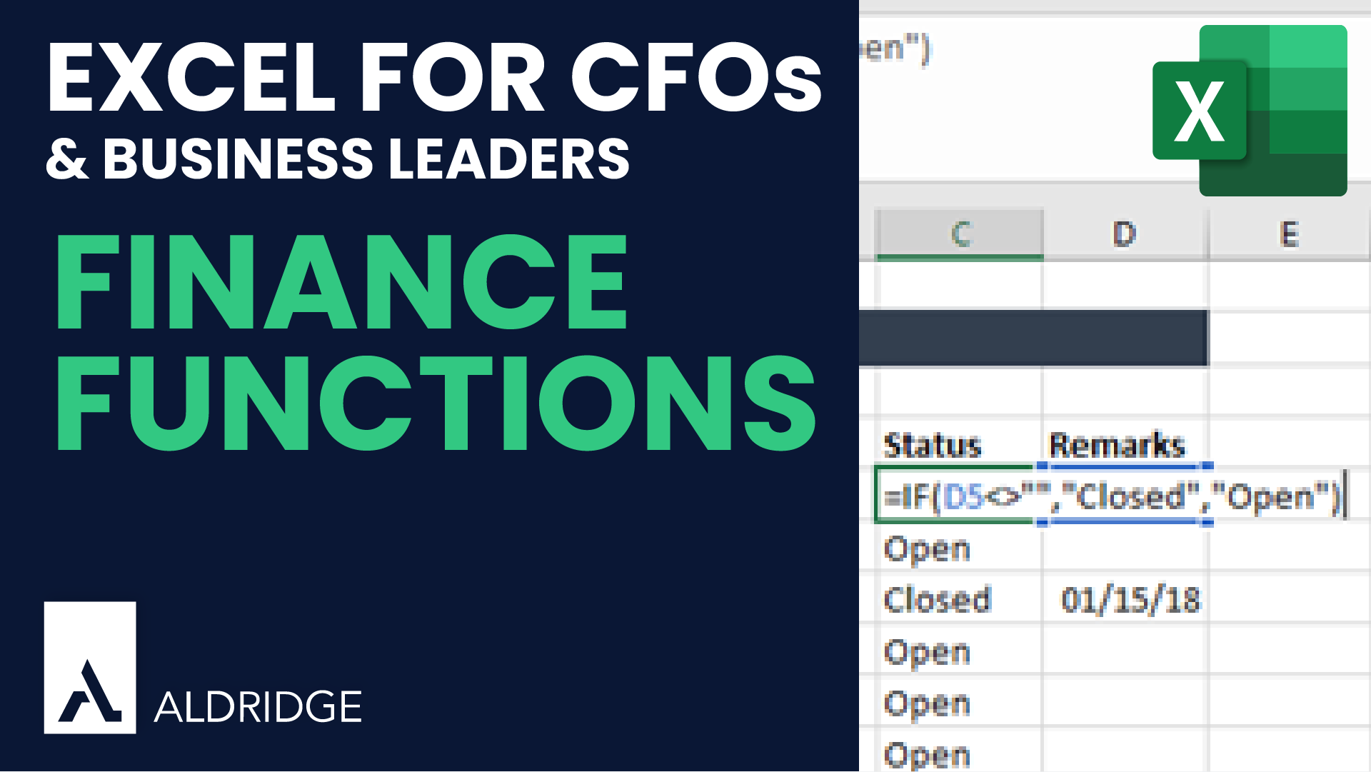 5 Advanced Excel Functions You Should Know | Aldridge
